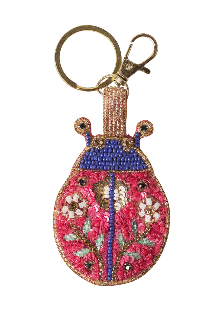 Ladybird beaded keyring – Indian Summer London