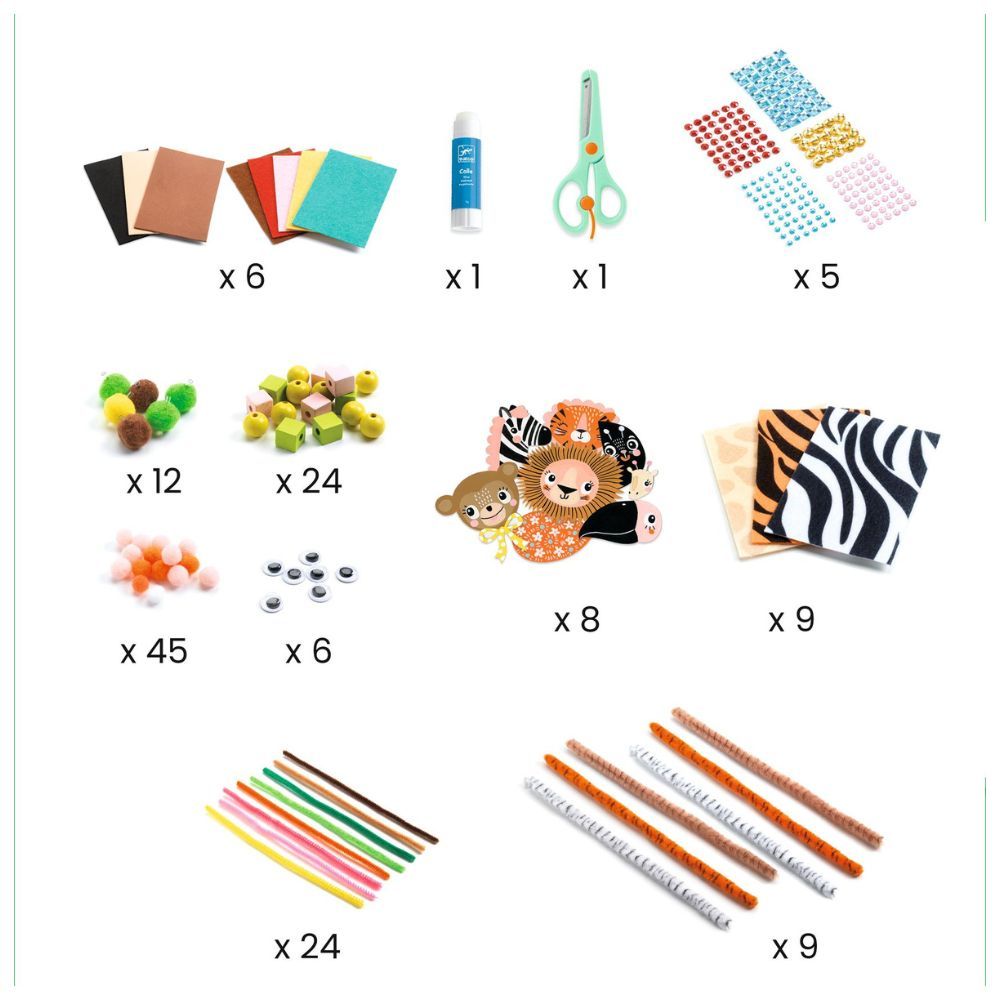 Make Your Own Jungle Animals Craft Kit for Ages 3- 6 yrs – Indian ...