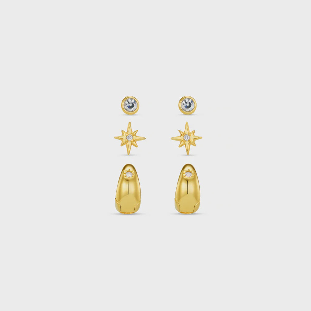 Starburst Tiny Tapered Ear Stacking Set – Indian Summer London