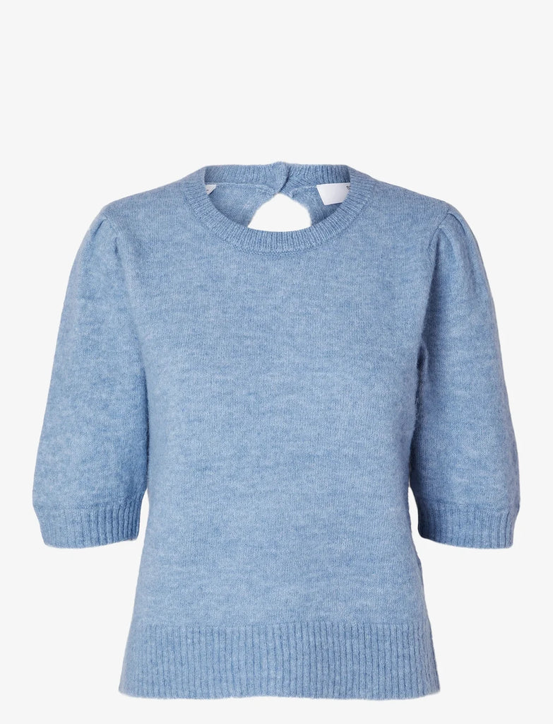 Lulu Open Back Knit Jumper- Endless Sky – Indian Summer London