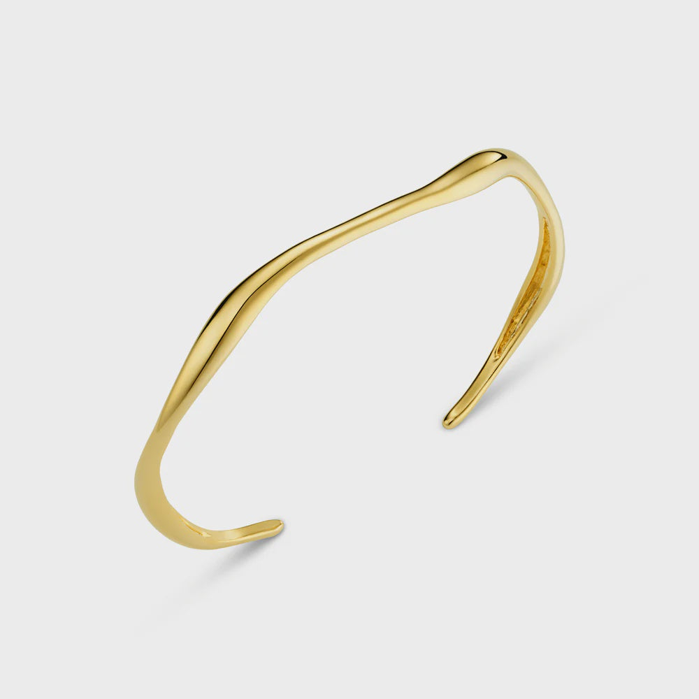 Fine Wave Bangle – Indian Summer London