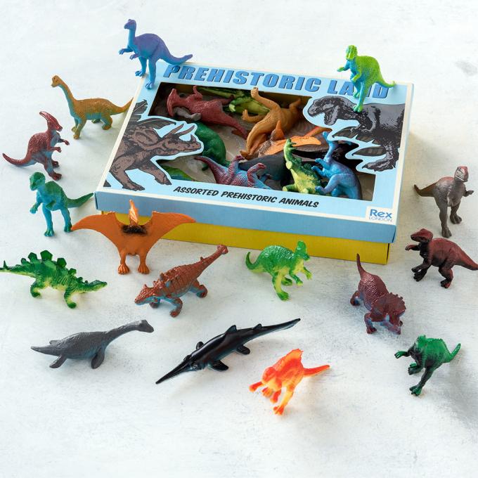 Prehistoric Land Assorted Dinosaurs (Box Of 16) – Indian Summer London