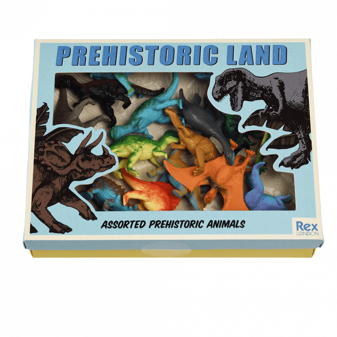 Prehistoric Land Assorted Dinosaurs (Box Of 16) – Indian Summer London