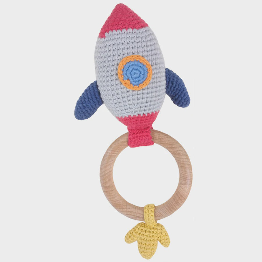 Crochet Rocket Ring Rattle – Indian Summer London