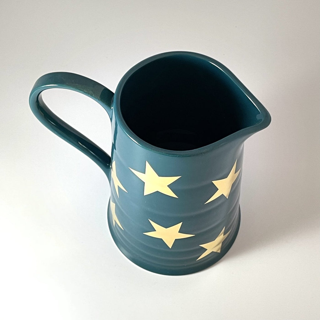 Teal & Gold Star Jug – Indian Summer London