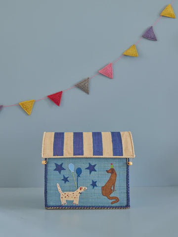 Blue Party Animal Toy Box- Small – Indian Summer London