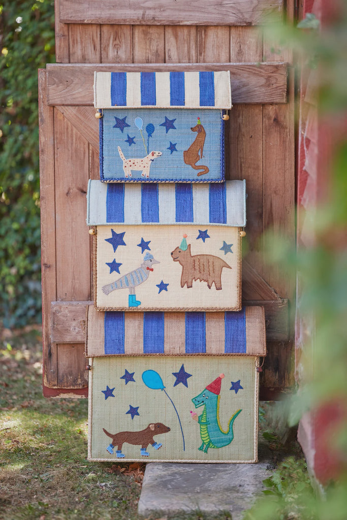 Blue Party Animal Toy Box- Large – Indian Summer London